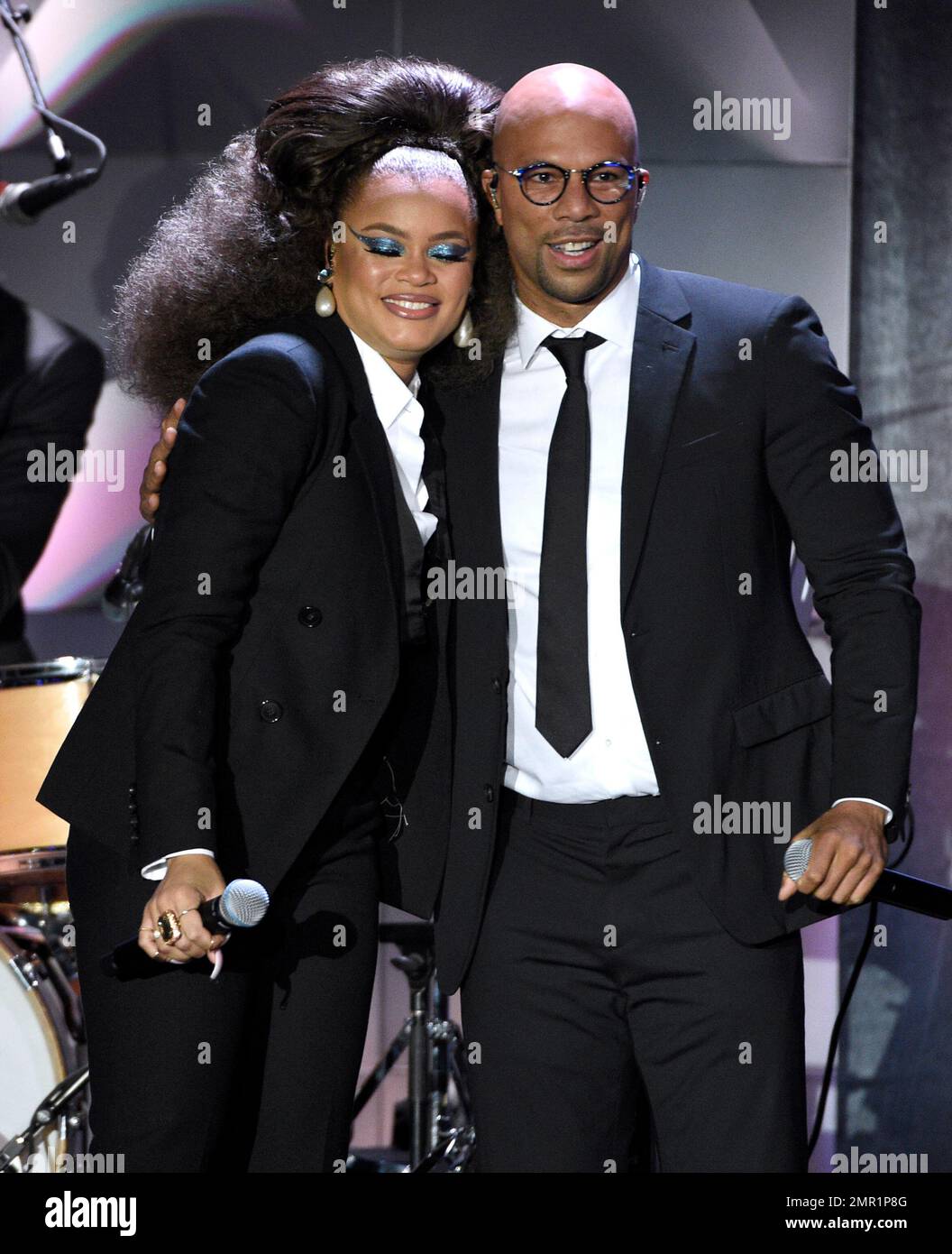 Andra Day, left, and Common perform "Stand Up For Something" at the ...