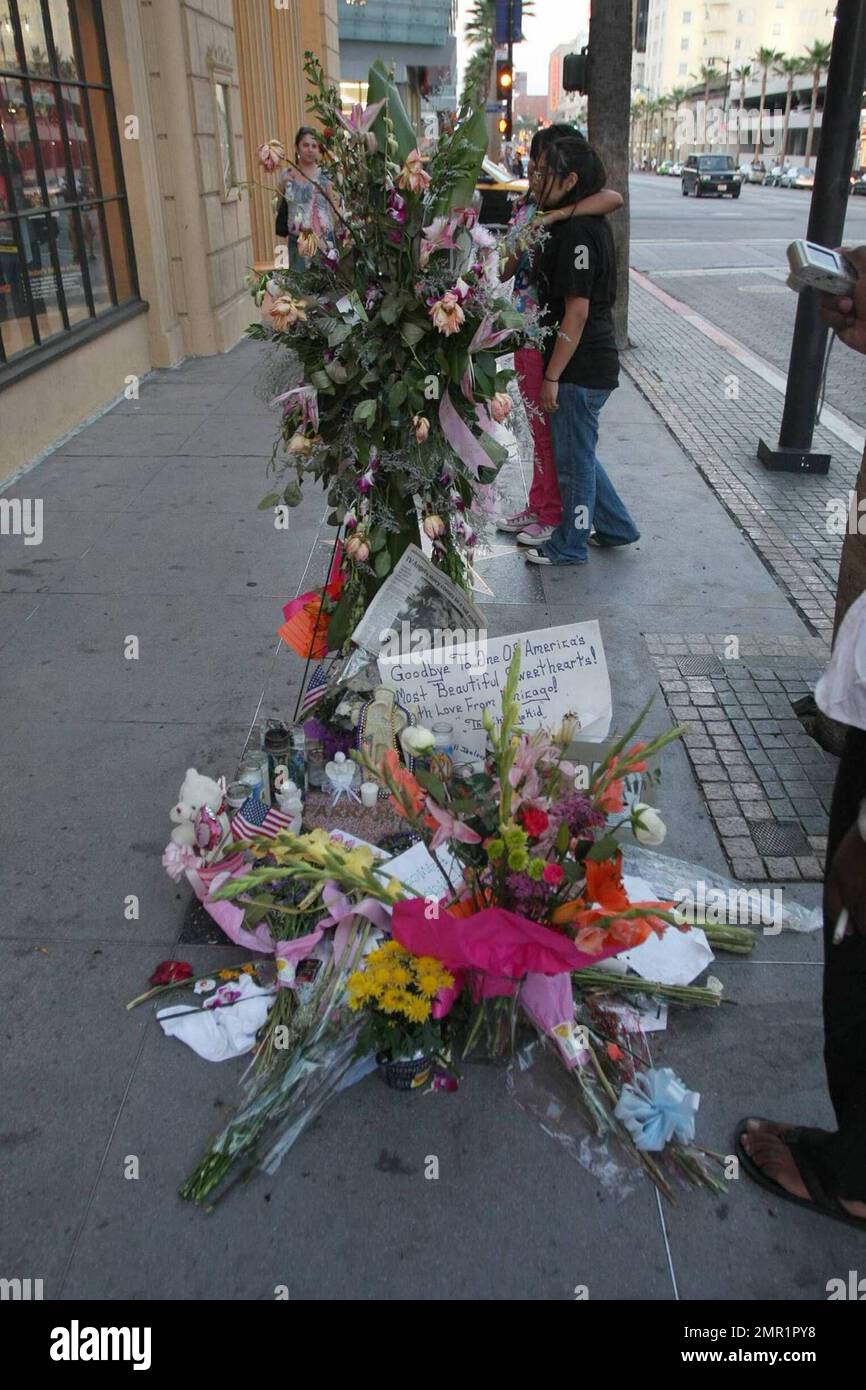 Fans pay tribute to Farrah Fawcett who lost her battle with cancer last ...