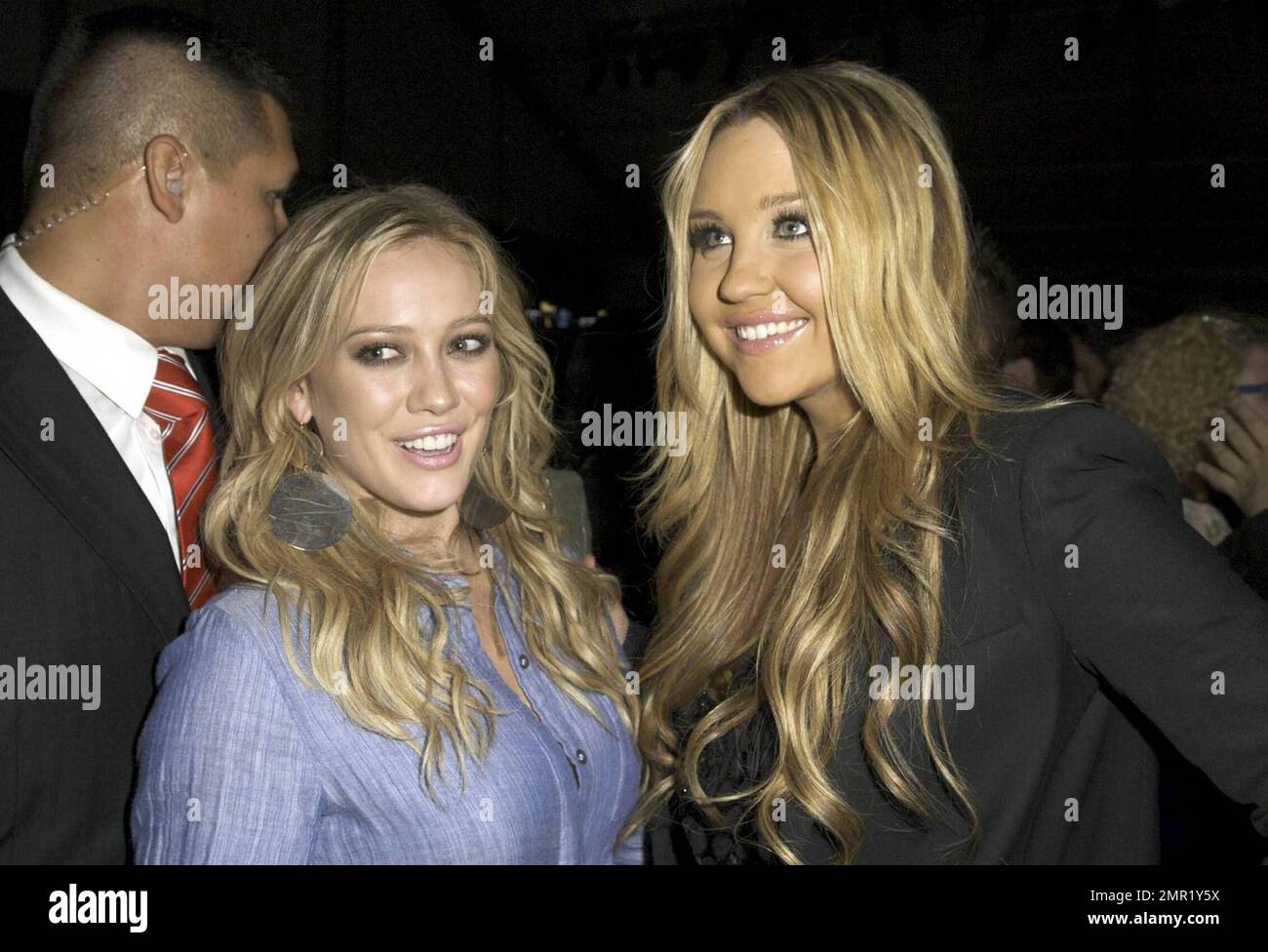 Amanda Bynes and Hillary Duff at the QVC kick-off party at the Mercedes ...