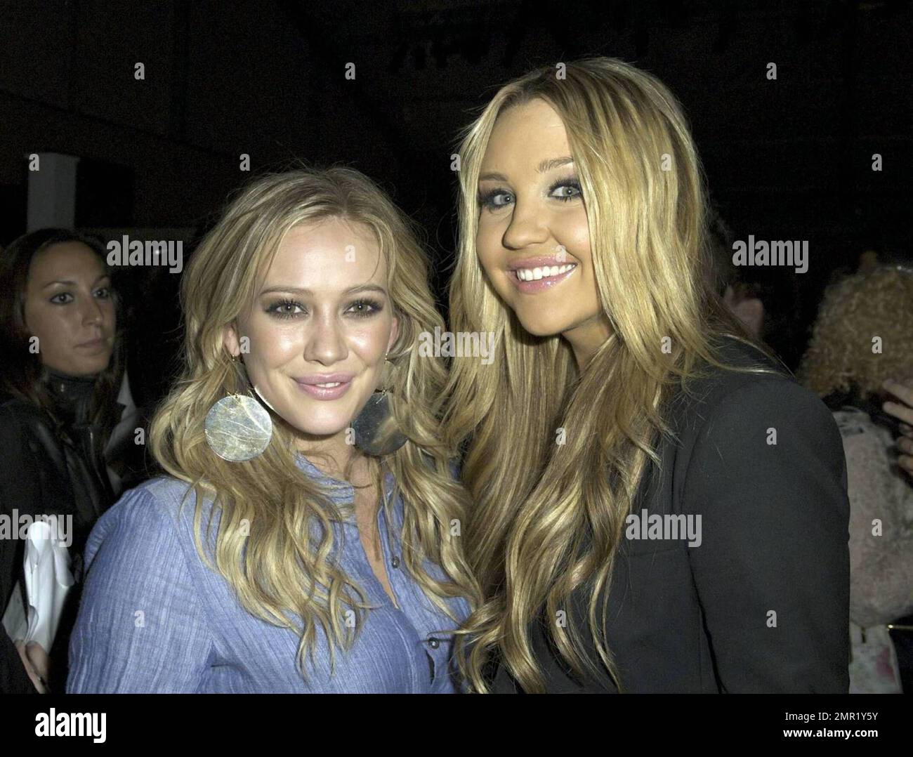 Amanda Bynes and Hillary Duff at the QVC kick-off party at the Mercedes ...