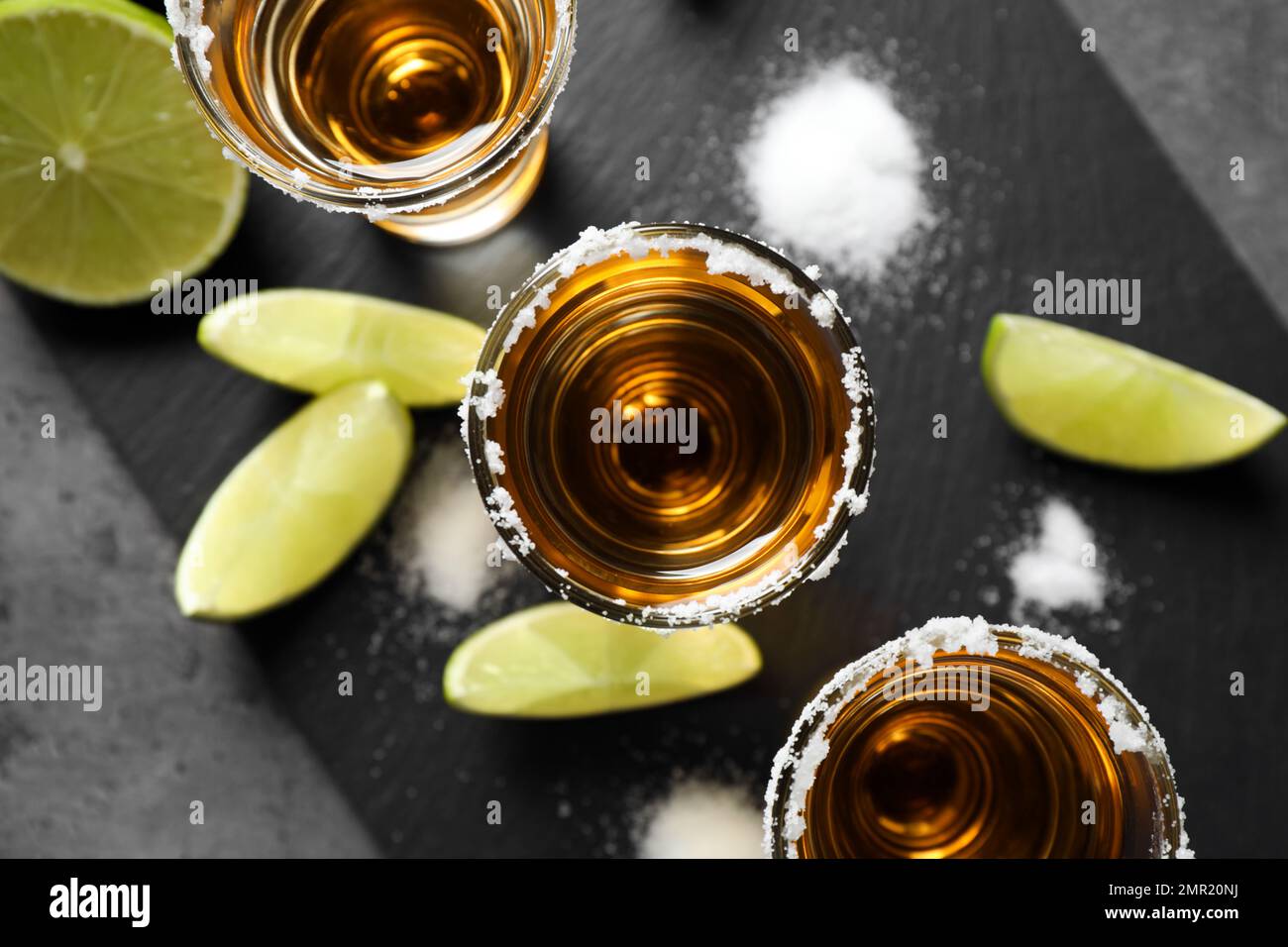 Top view golden tequila hi-res stock photography and images - Alamy