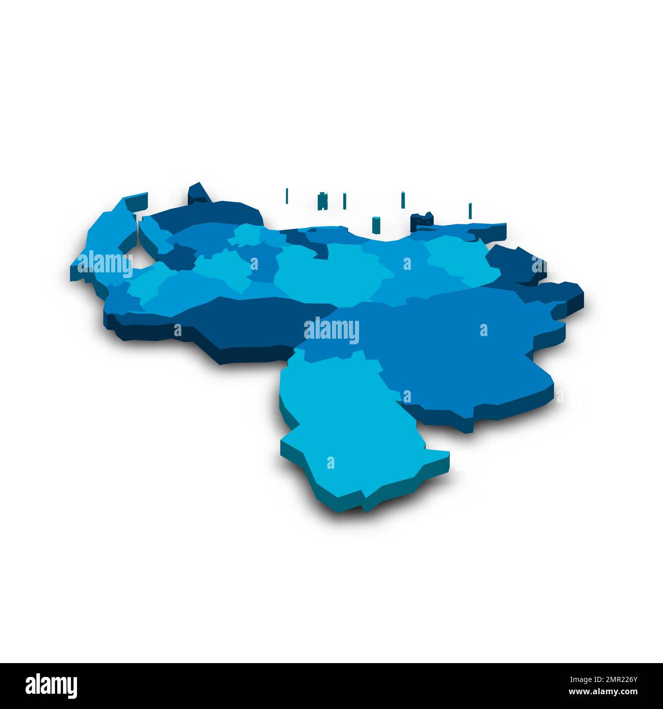 Venezuela political map of administrative divisions - states, capital ...