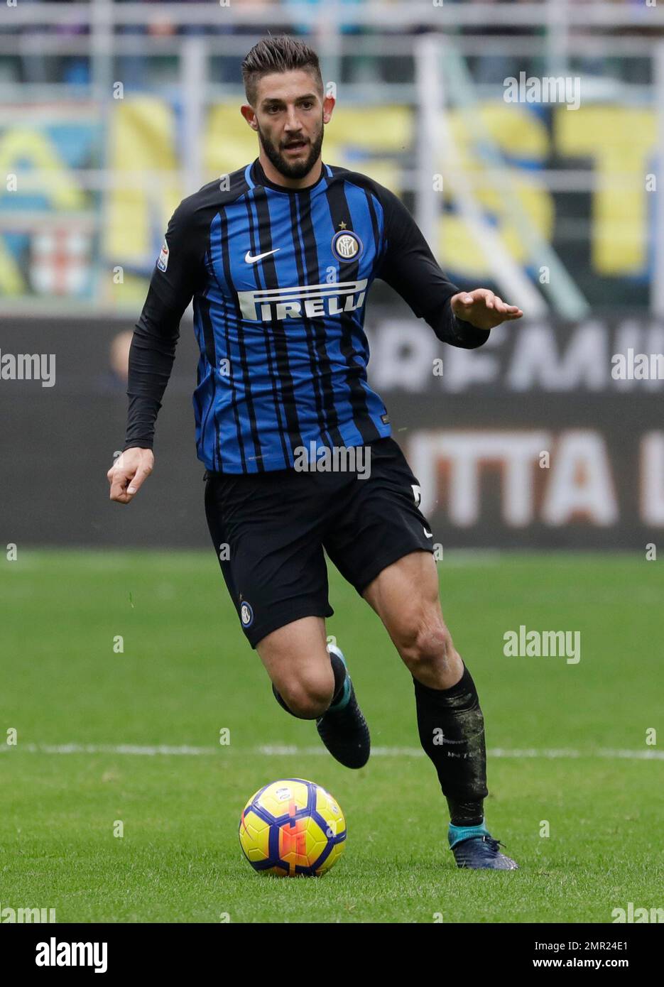 Inter Milan's Roberto Gagliardini controls the ball during a Serie A ...
