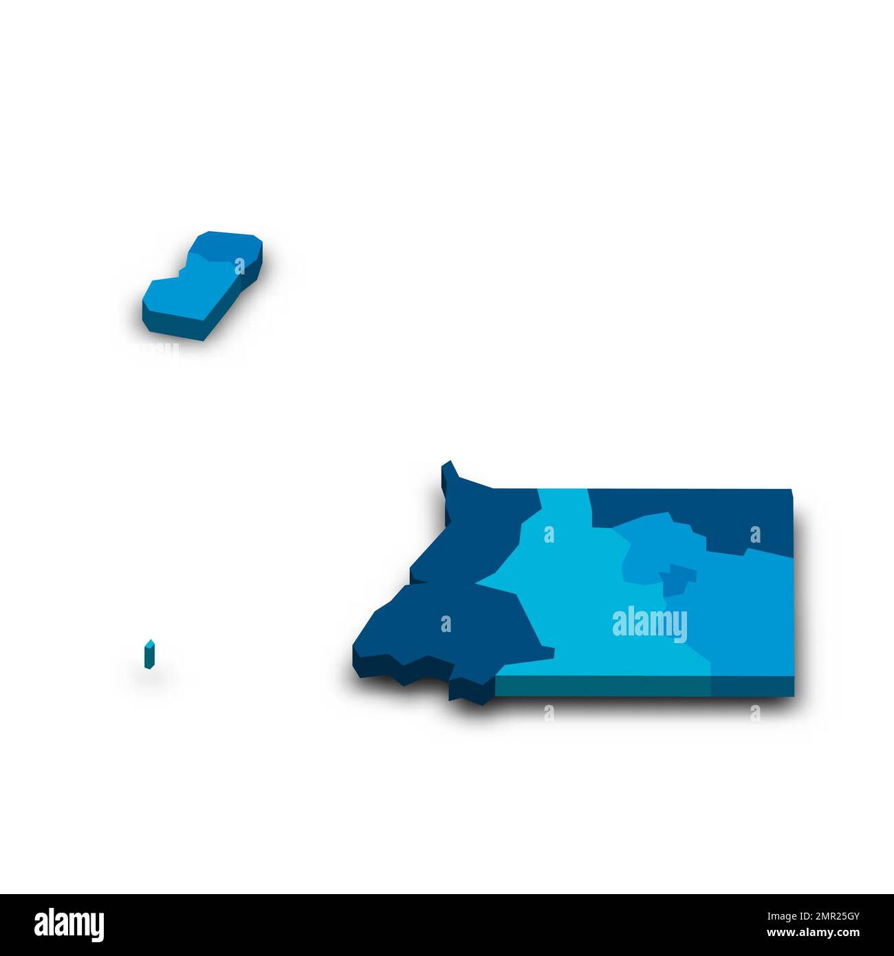 Equatorial Guinea political map of administrative divisions - provinces ...