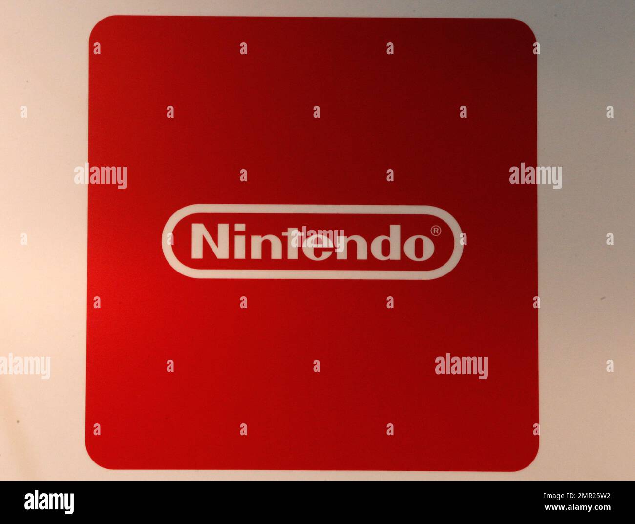 The logo of video game company Nintendo is pictured at the Paris games ...