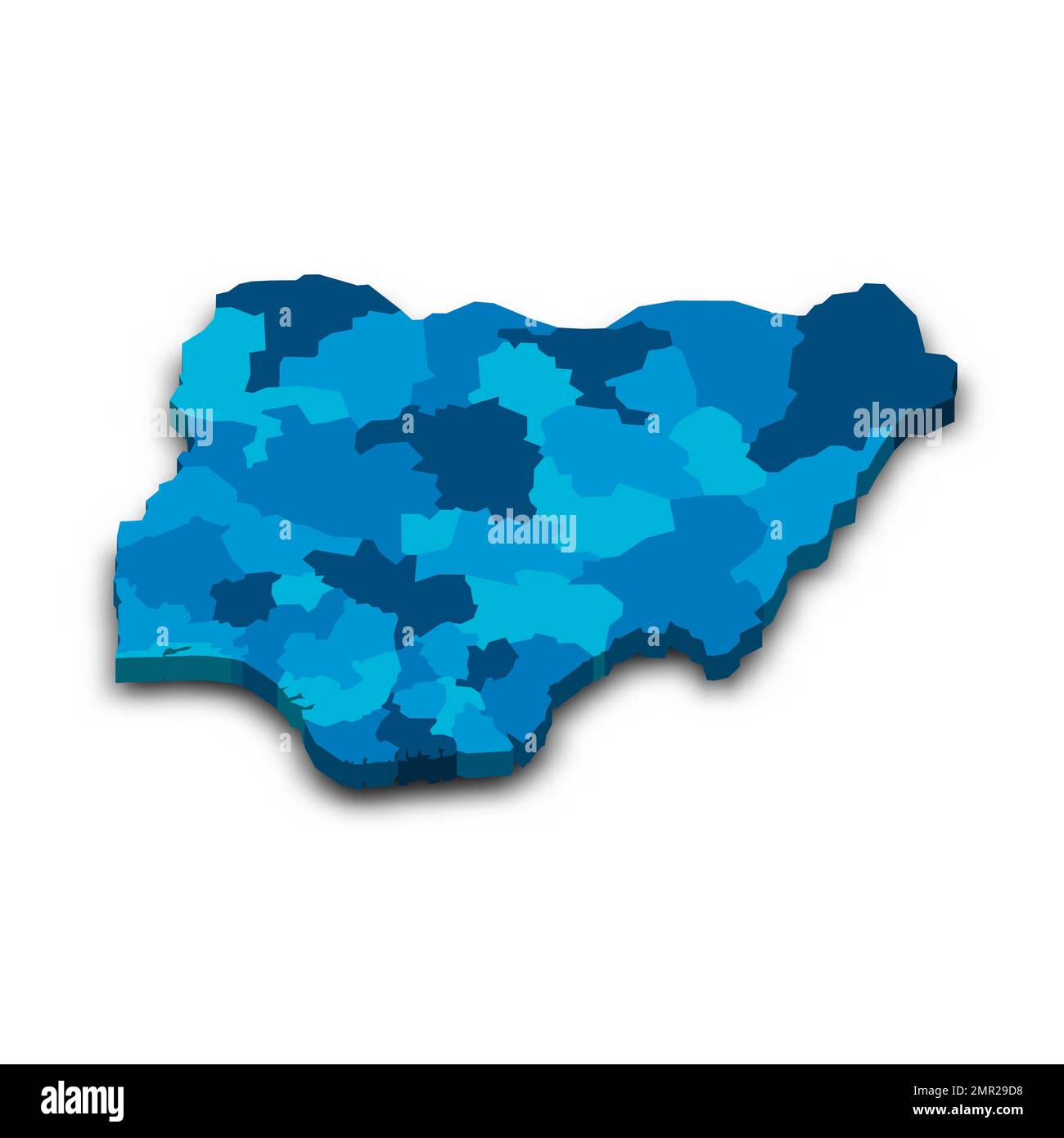 Nigeria political map of administrative divisions - states and federal ...