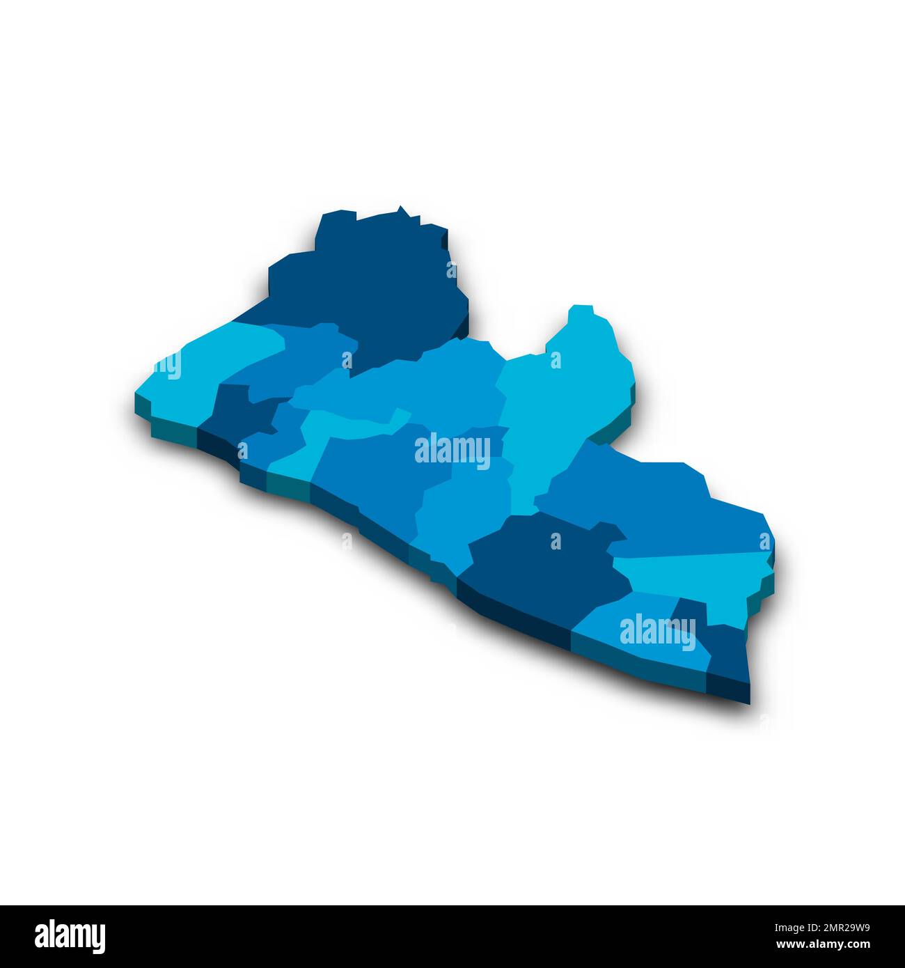 Liberia political map of administrative divisions Stock Vector Image ...