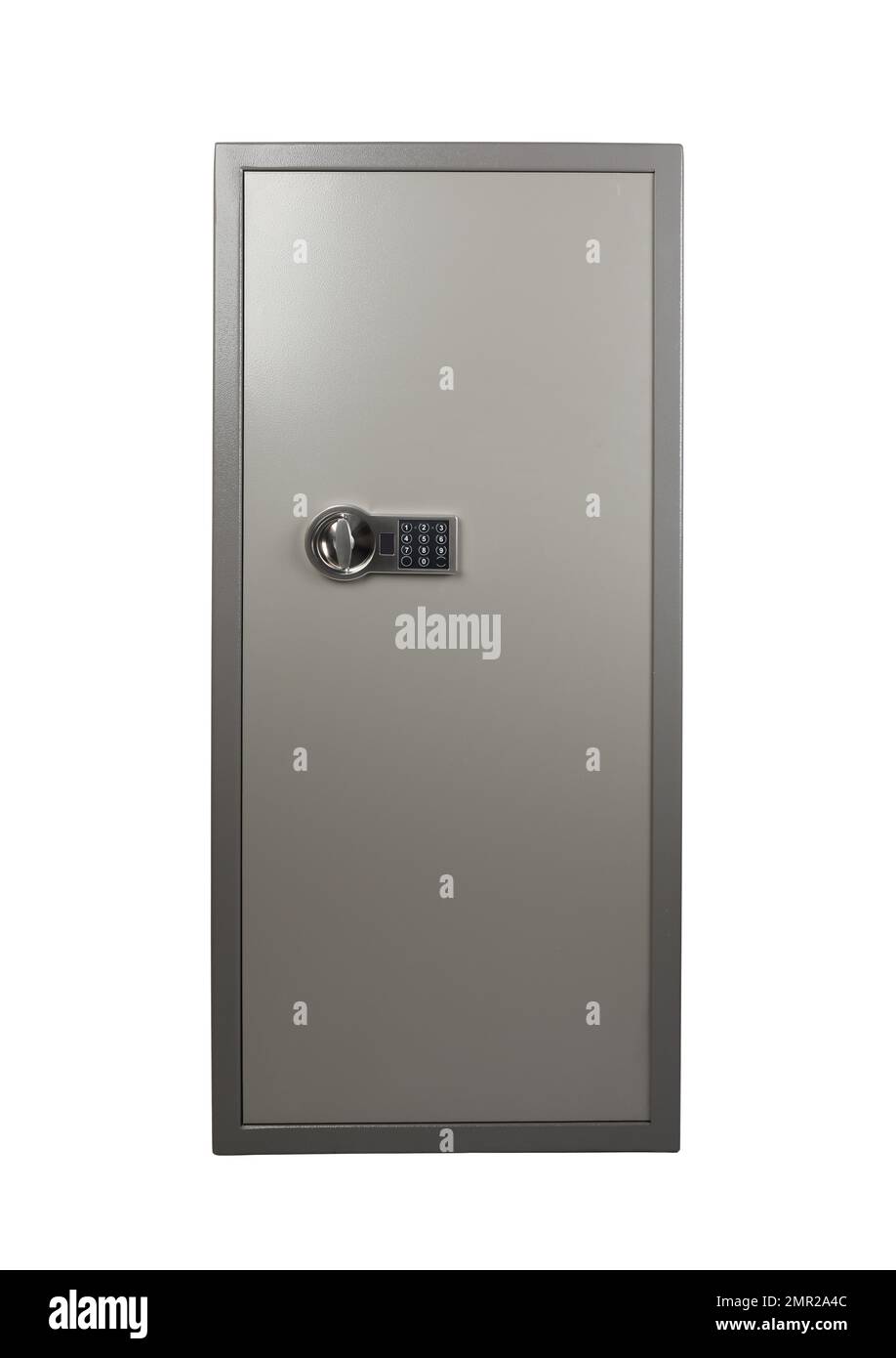 Big steel safe with electronic lock on white background Stock Photo - Alamy