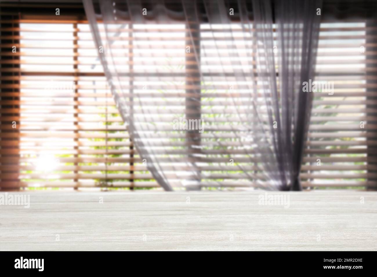 Empty wooden table in room. Space for design Stock Photo - Alamy