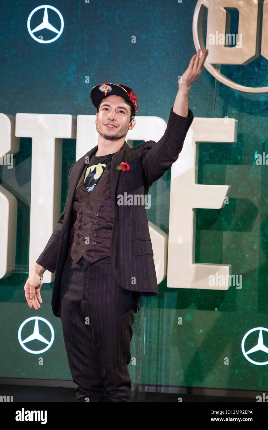 Actor Ezra Miller poses for photographers at a photo call to promote ...