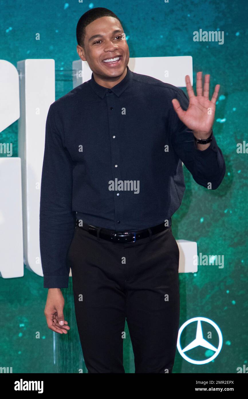 Actor Ray Fisher poses for photographers at a photo call to promote the ...