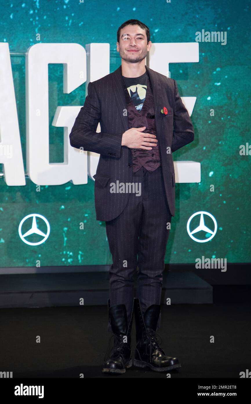 Actor Ezra Miller poses for photographers at a photo call to promote ...
