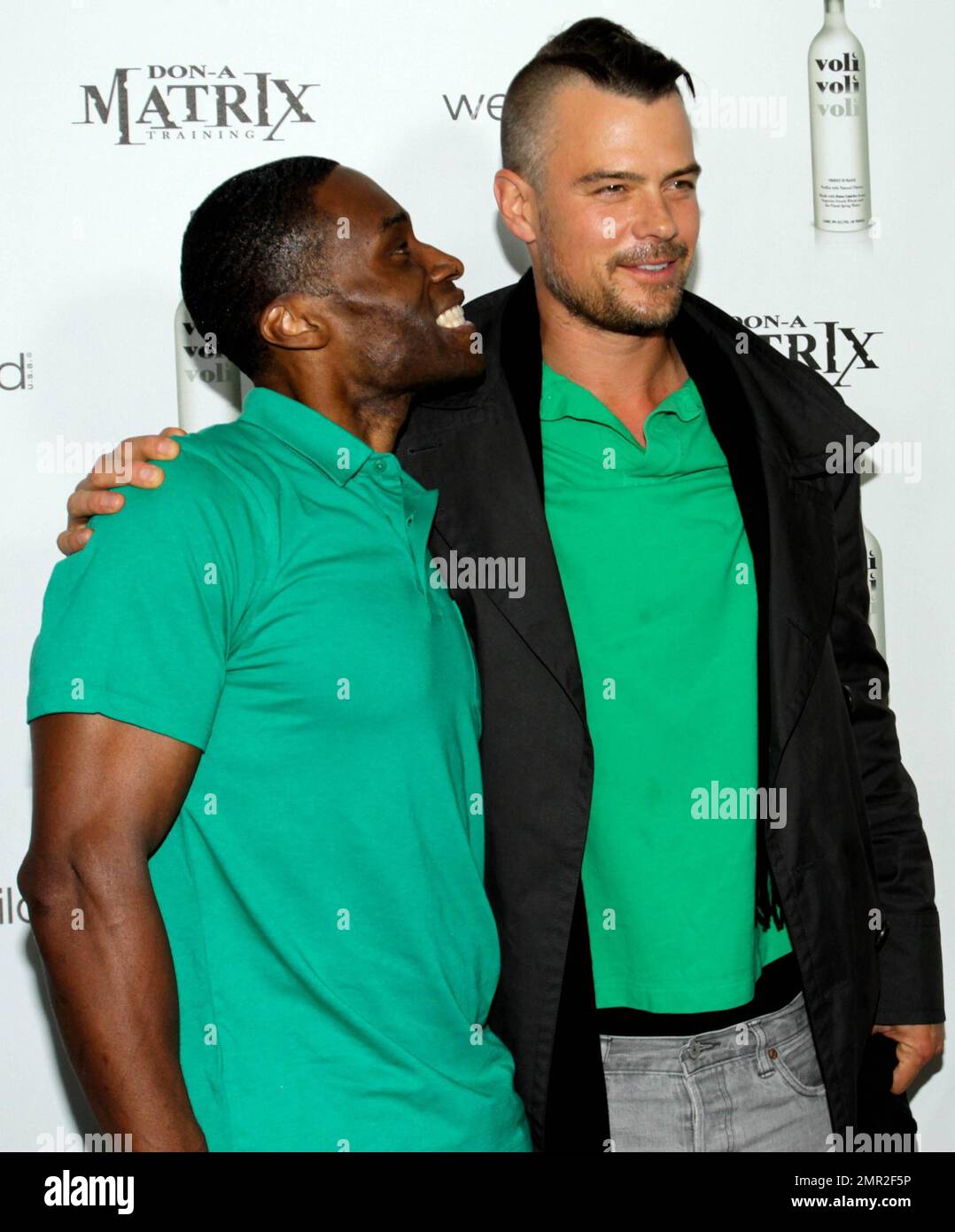 Actor Josh Duhamel and trainer Don-A-Matrix arriving at the launch of ...