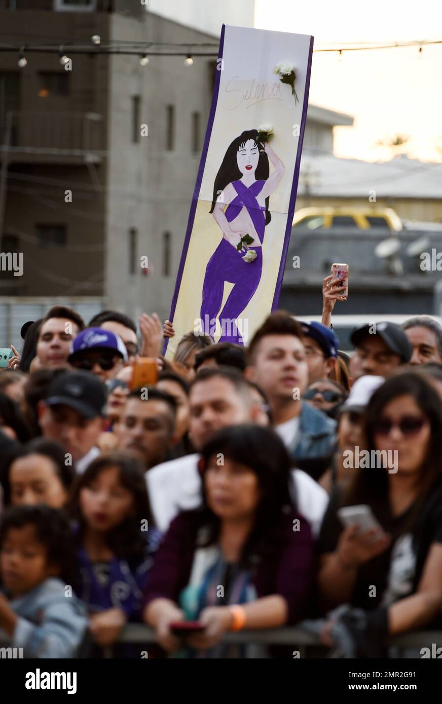 A fan's poster of the late singer Selena Quintanilla is seen in the ...