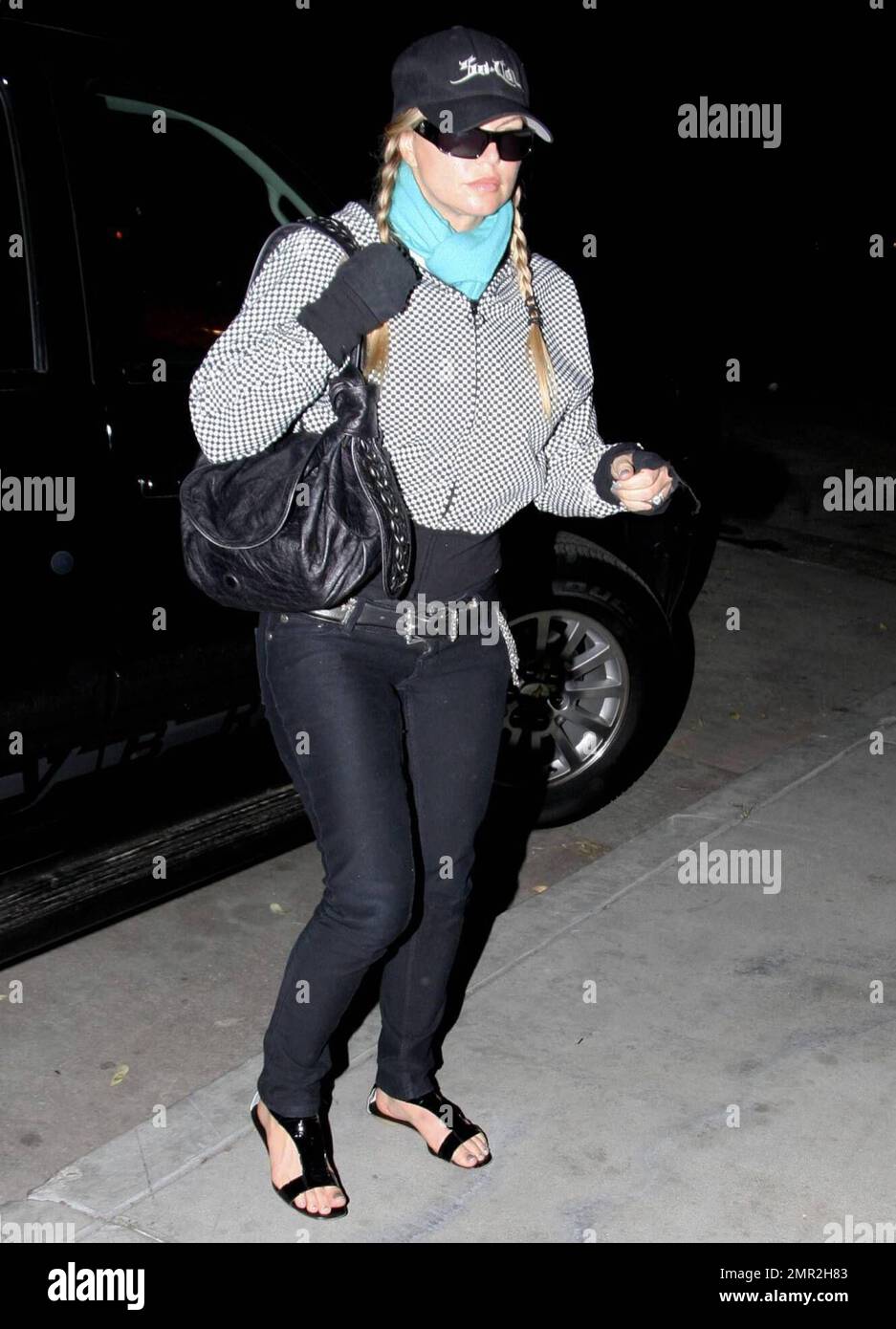 Fergie arrives at a recording studio in Hollywood days after returning ...