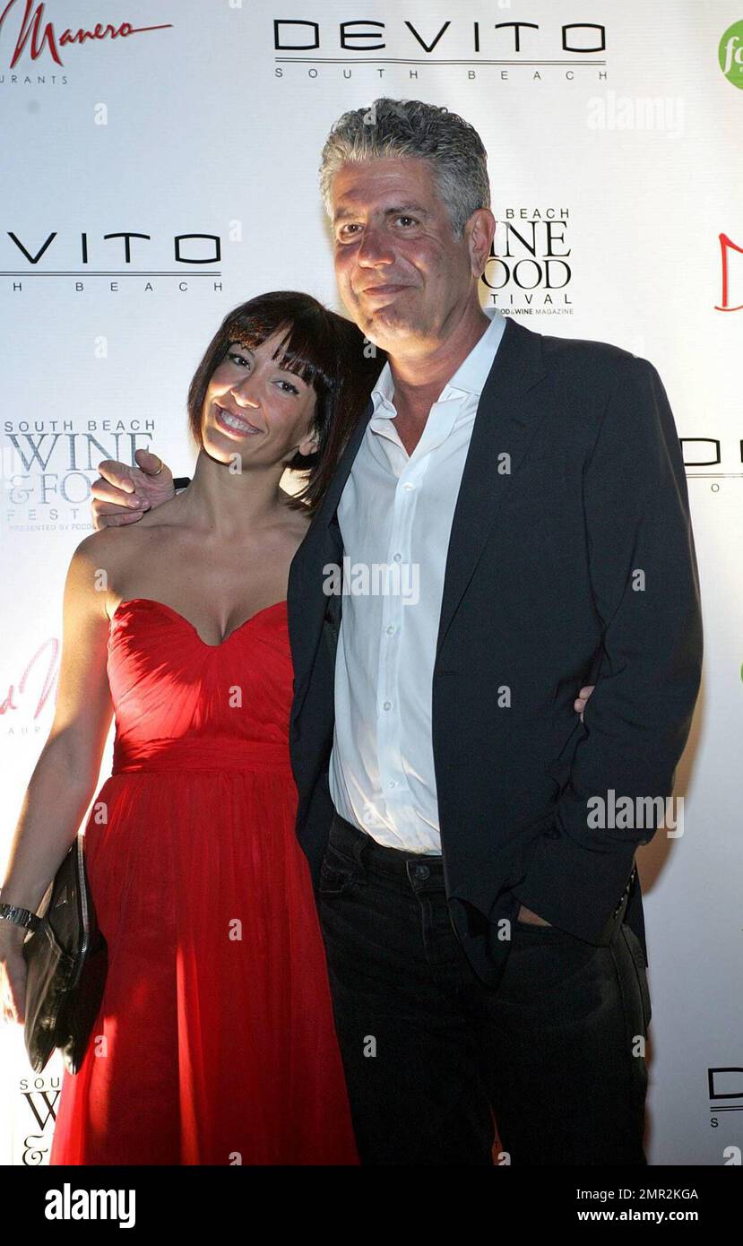 The Food Network's No Reservations host Anthony Bourdain and wife ...