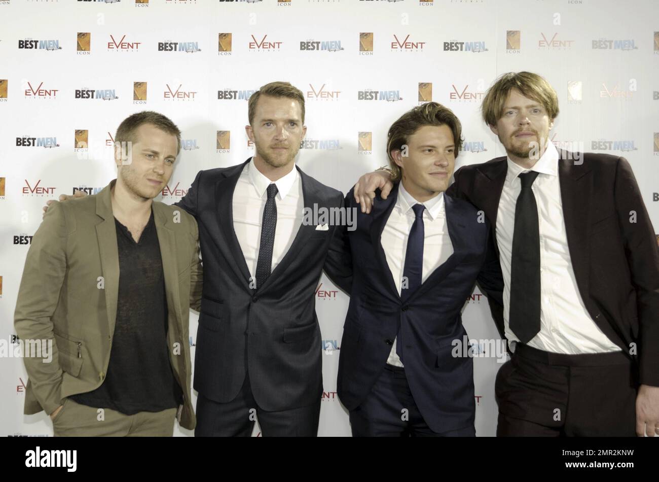 Kevin Bishop, Tim Draxl, Xavier Samuel and Kris Marshall arrive at the ...