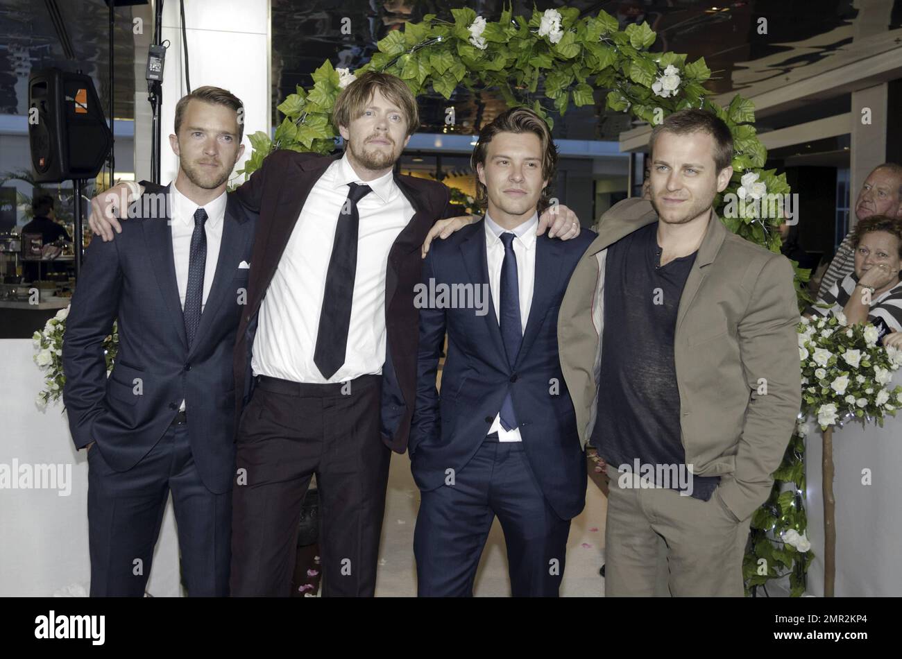 Tim Draxl, Kris Marshall, Xavier Samuel and Kevin Bishop arrive at the ...