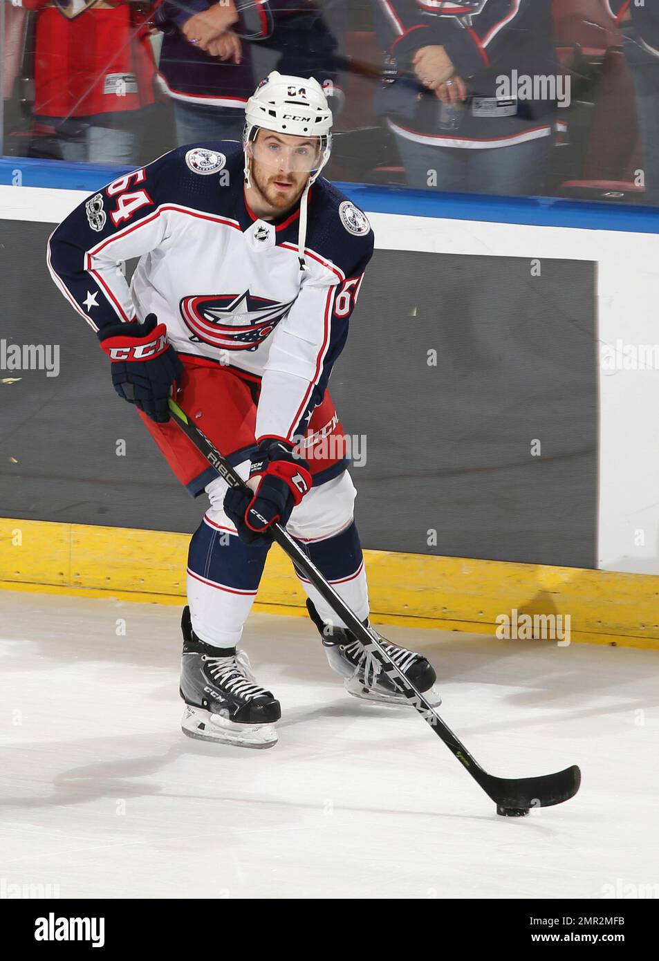 Columbus Blue Jackets center Tyler Motte (64) skates with the puck ...