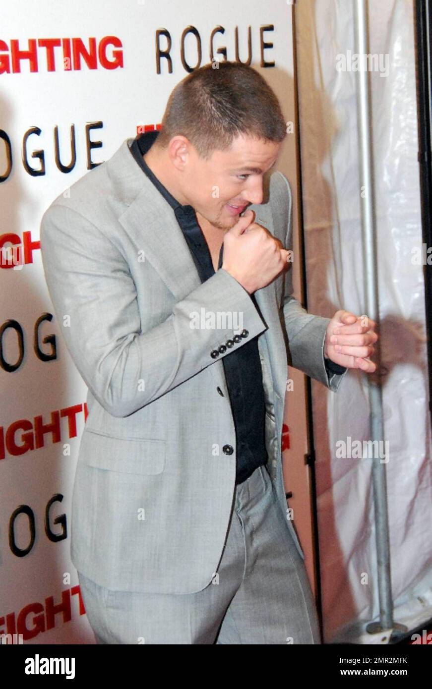 Channing Tatum at the premiere of Fighting in New York, NY. 4/20/09 Stock Photo - Alamy