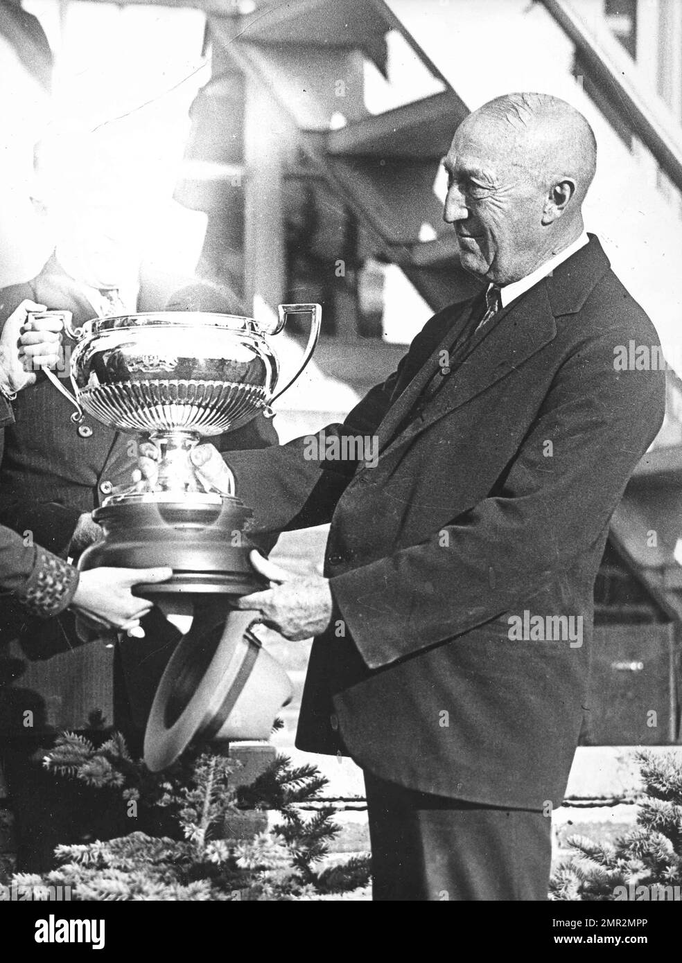 Charles Vance Millar, Toronto sportsman, is pictured with a trophy at ...