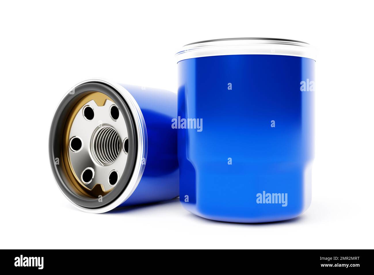 Blue fuel filter car on white background. 3d illustration. Car Repair ...