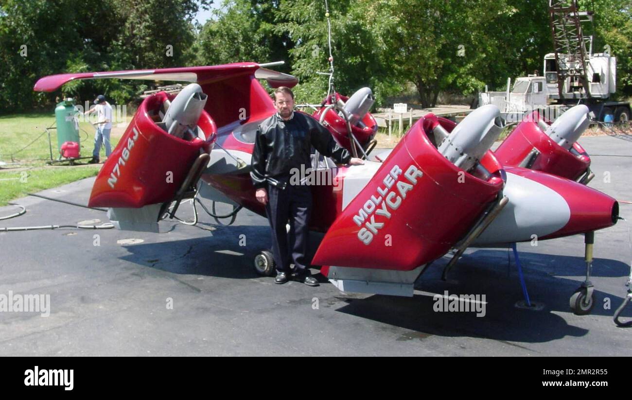Are these the cars of the future? Designer Paul Moller seems to think so as he shows off his ...
