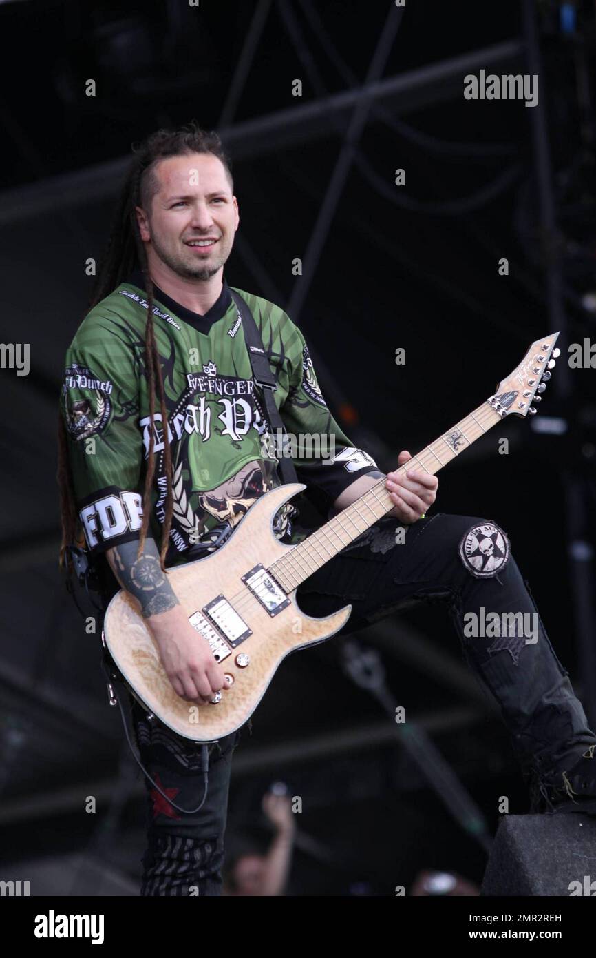 Zoltan Bathory of the American heavy metal band Five Finger Death Punch ...