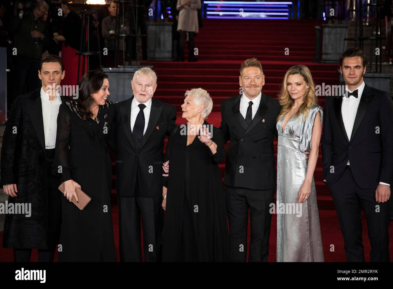 Actors Sergei Polunin, from left, Olivia Colman, Derek Jacobi, Judi Dench, director Kenneth ...