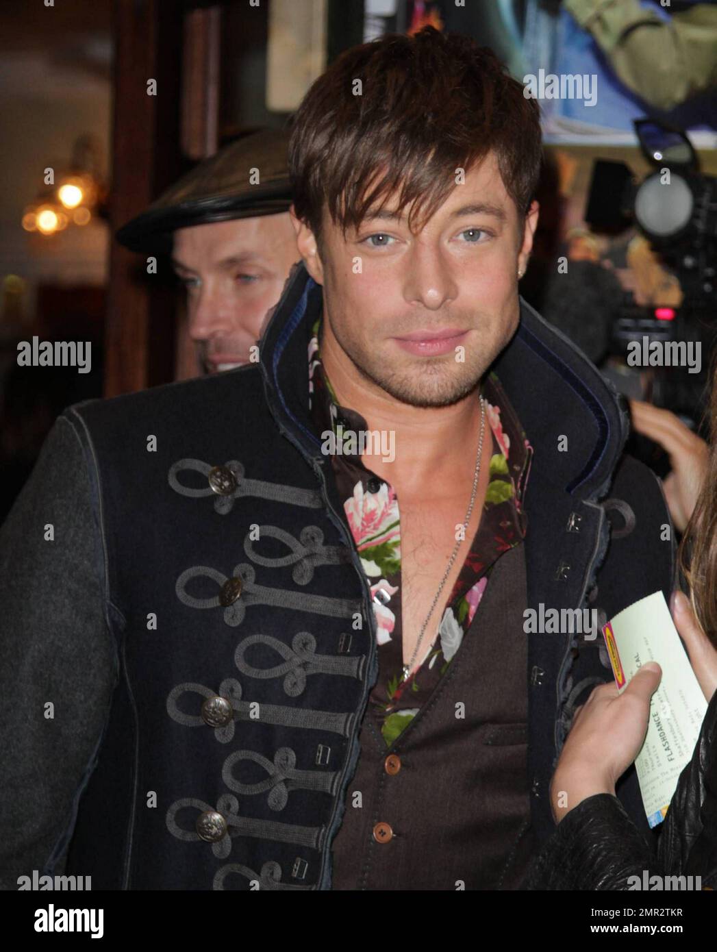 Duncan James Poses For Photographers After Arriving At Shaftesbury Theatre In The West End For