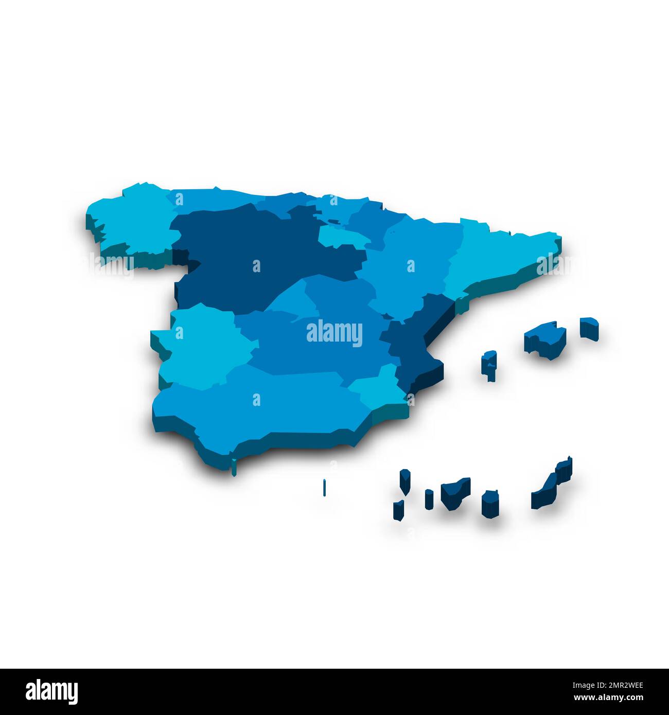 Spain political map of administrative divisions Stock Vector Image ...