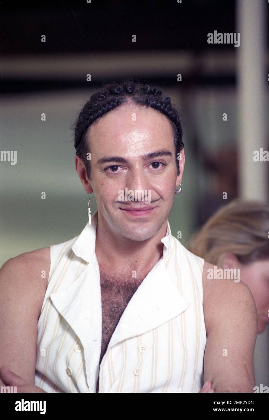 The British fashion designer John Galliano in his studio in Paris on ...