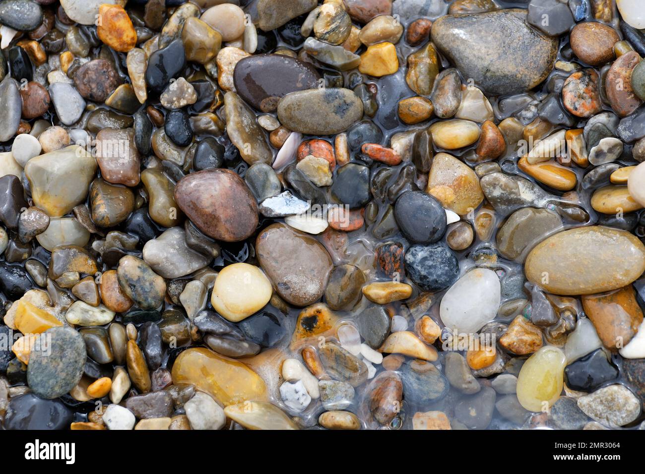 Wet stones on the beach hi-res stock photography and images - Alamy