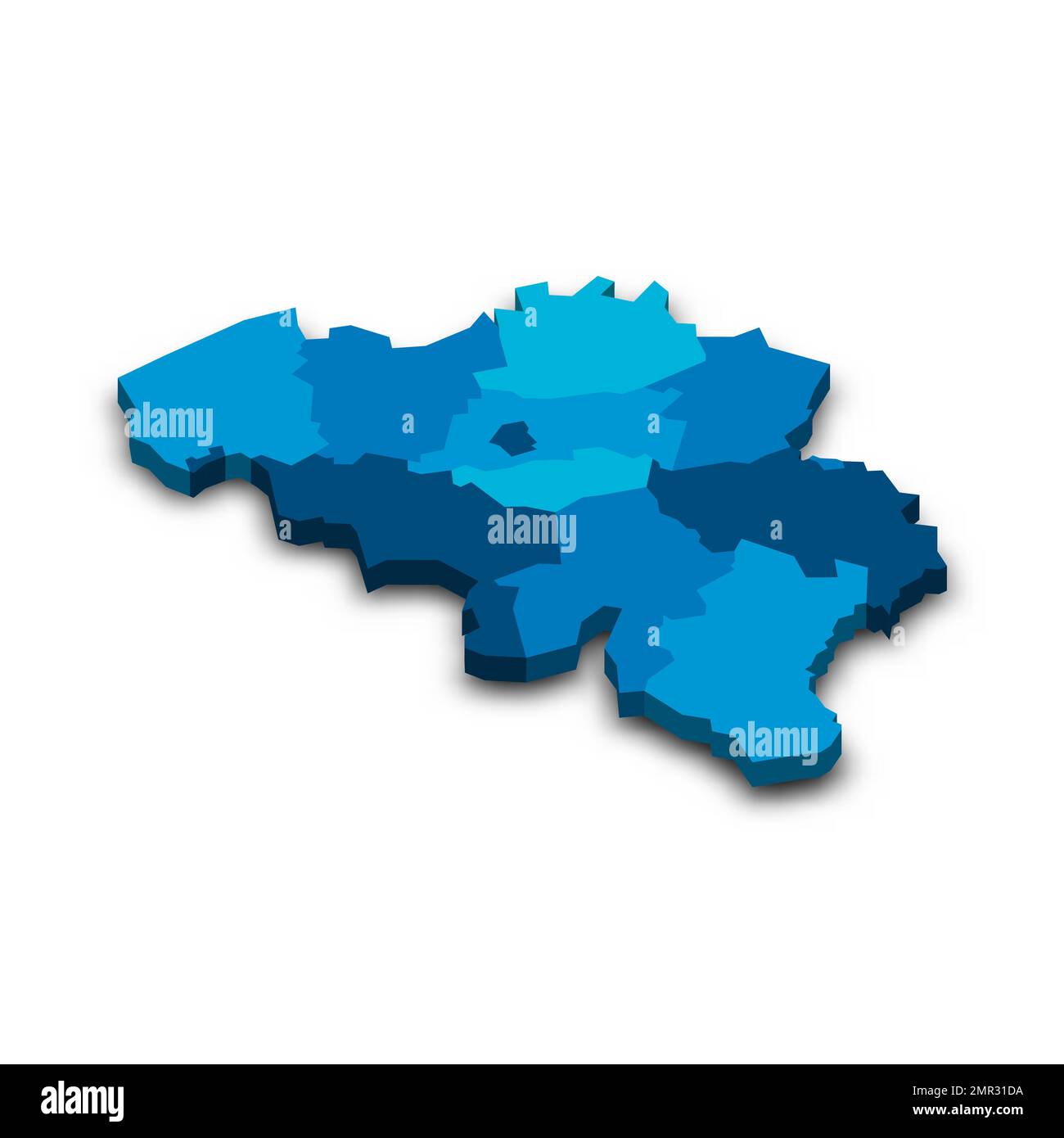 Belgium political map of administrative divisions Stock Vector Image ...