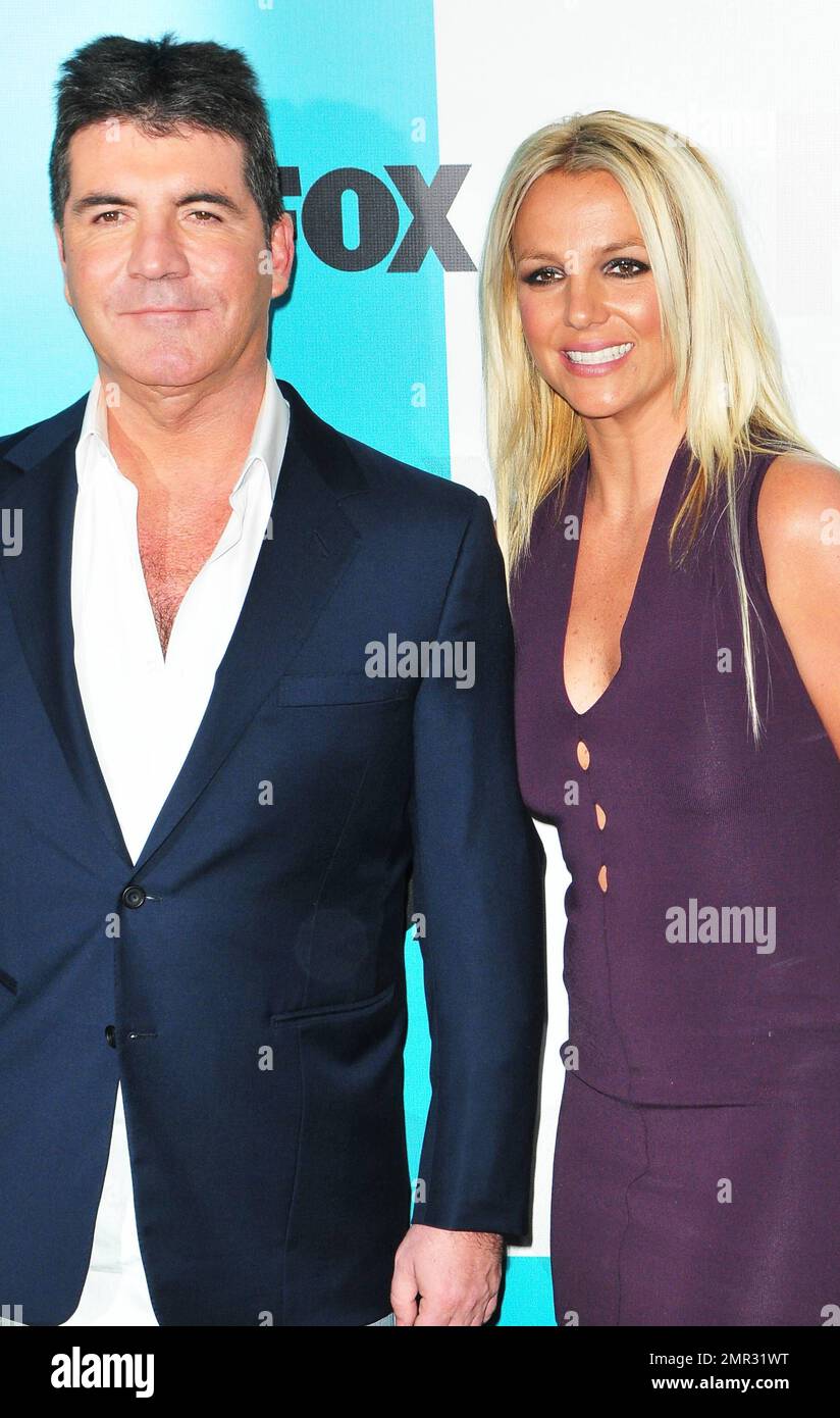 Simon Cowell and Britney Spears at the Fox Upfront 2012 Programming ...