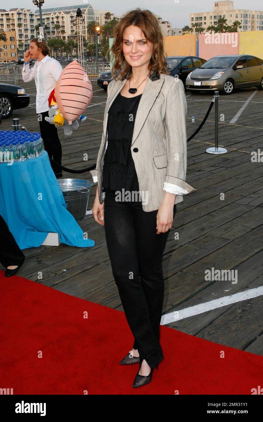 Emily Deschanel arrives at the FOX All-Star Party at the Pier in Santa ...