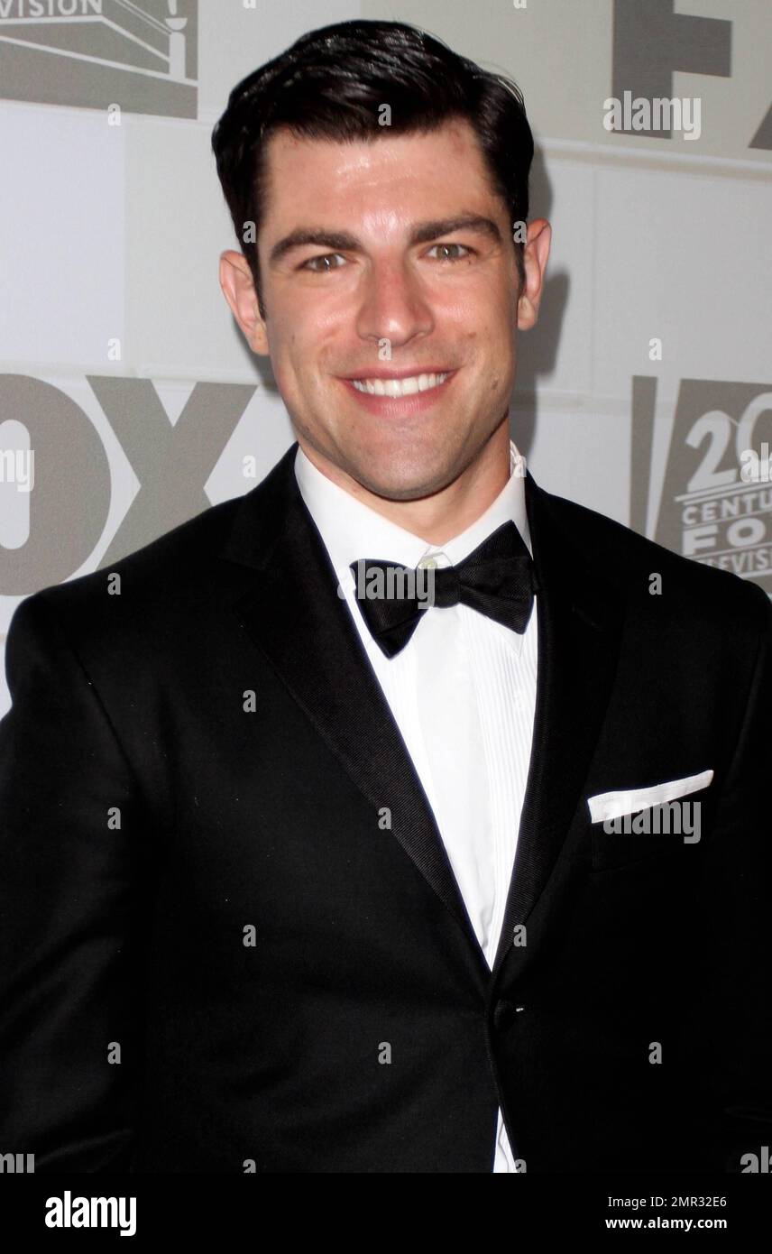 Actor Max Greenfield arriving at the Fox Emmy's After Party held at ...