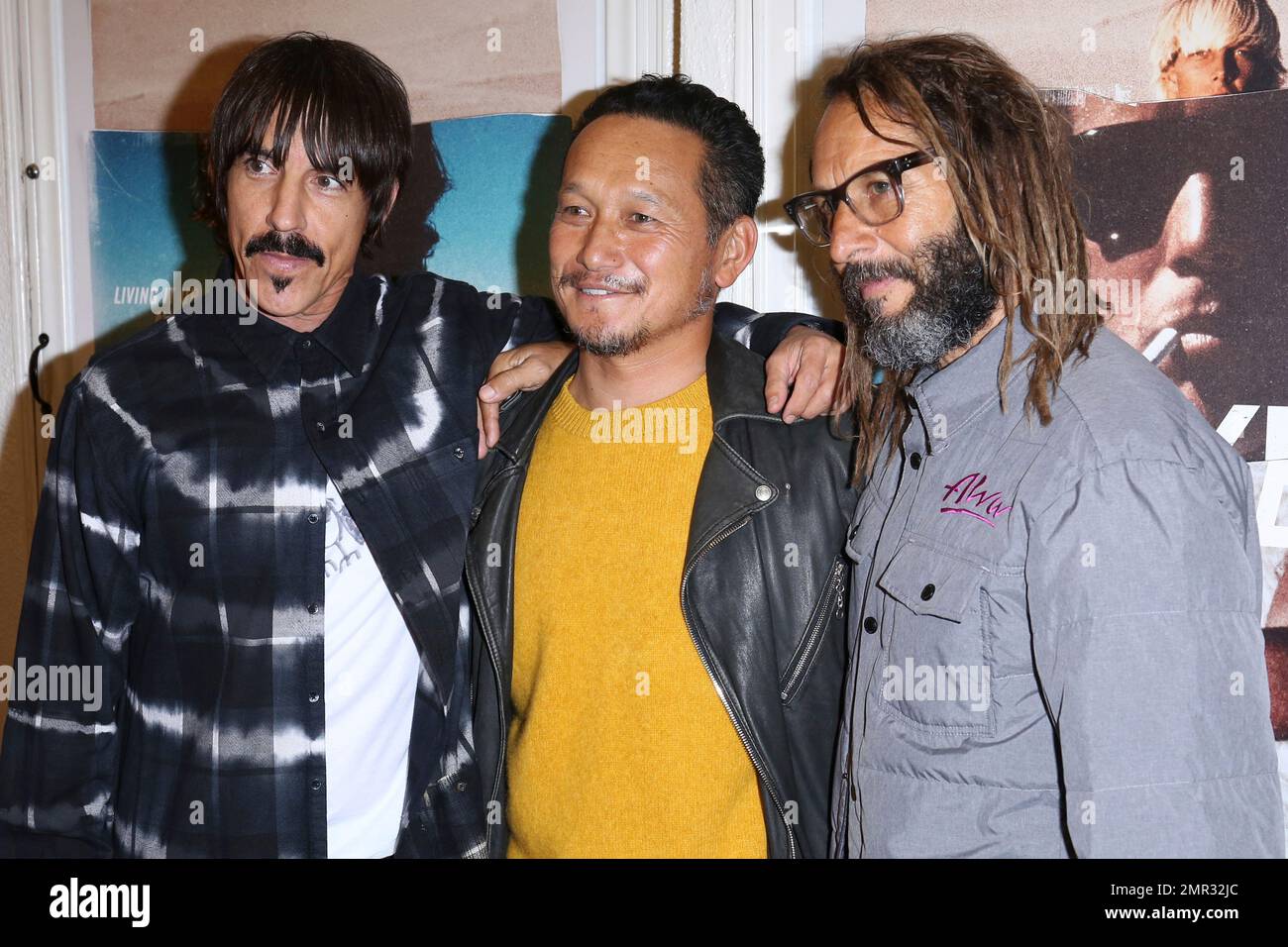Anthony Kiedis, from left, Takuji Masuda and Tony Alva arrive at the LA ...