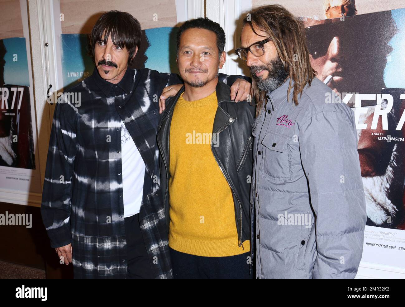 Anthony Kiedis, from left, Takuji Masuda and Tony Alva arrive at the LA ...