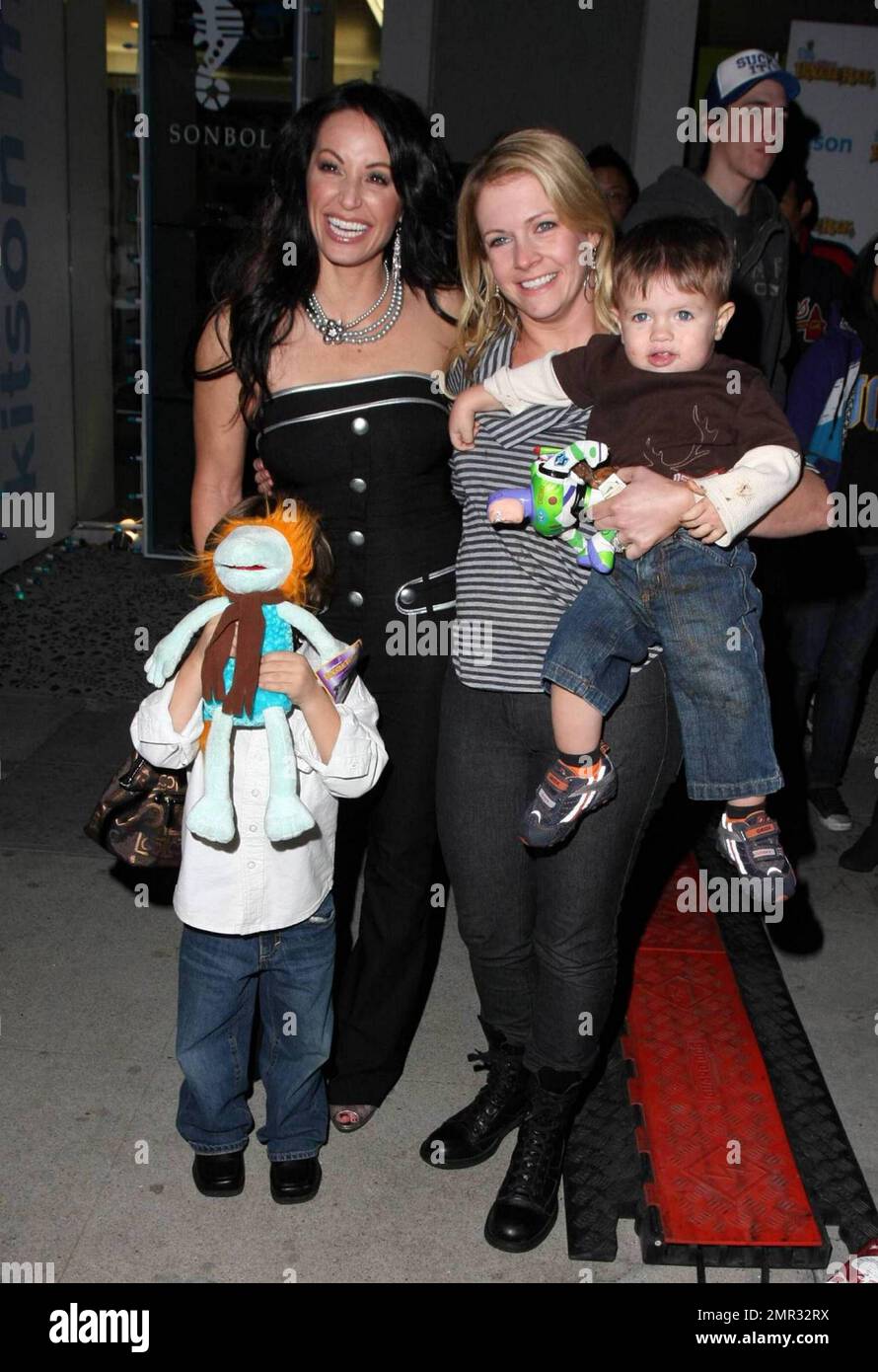 Melissa Joan Hart and son Mason at a Jim Henson's Fraggle Rock event at ...