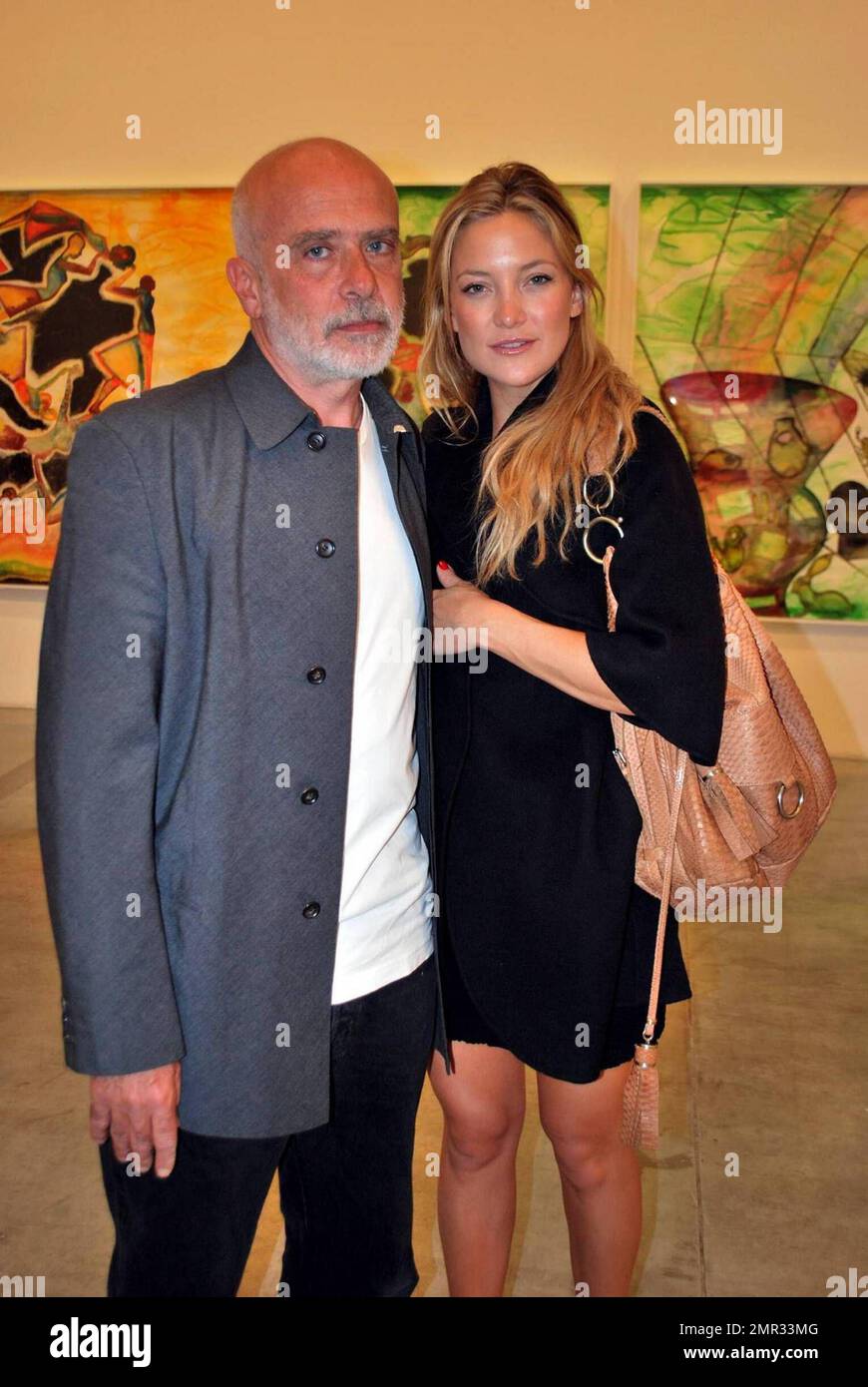 Francesco Clemente and Kate Hudson at Francesco Clemente's art opening ...