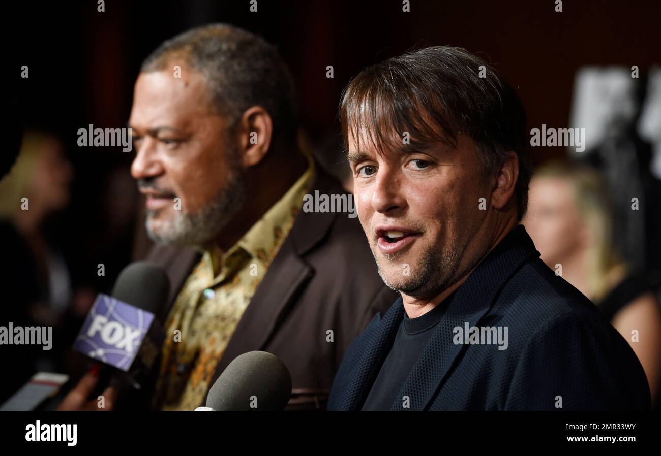Richard Linklater, right, director/co-writer of "Last Flag Flying," and ...