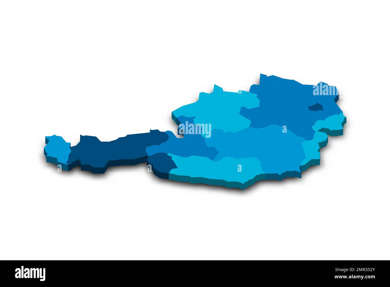 Austria political map of administrative divisions Stock Vector Image ...