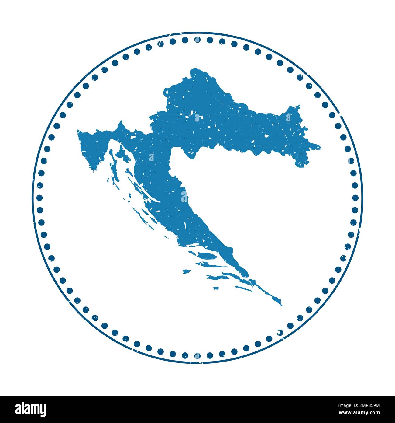 Croatia sticker. Travel rubber stamp with map of country, vector ...