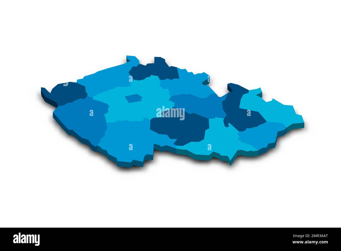 Czech Republic political map of administrative divisions Stock Vector ...