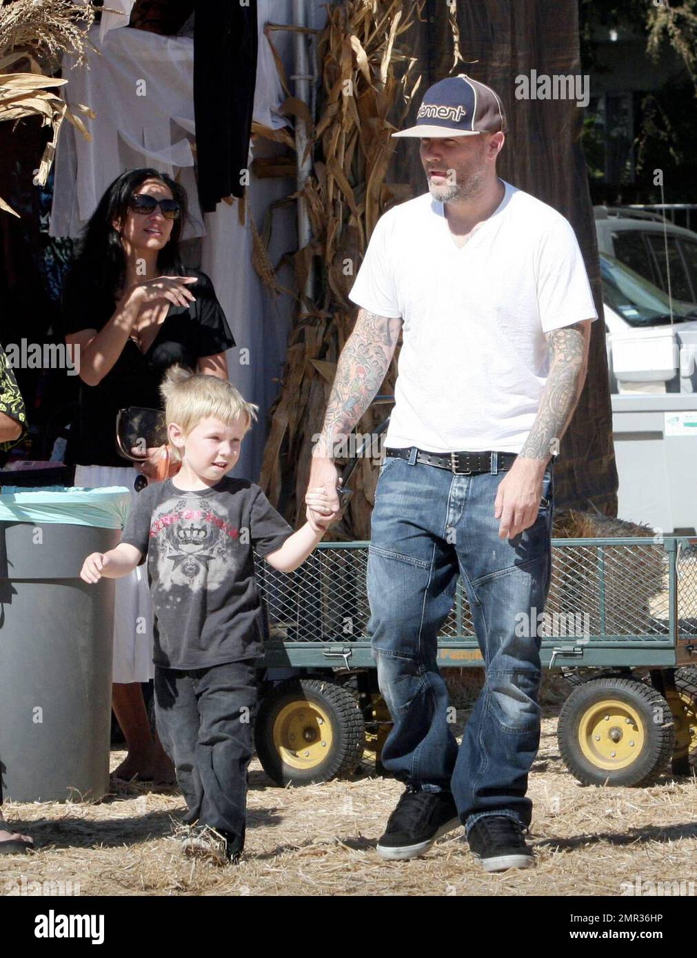 Rocker Fred Durst takes his son Dallas to the Pumpkin Patch in West ...