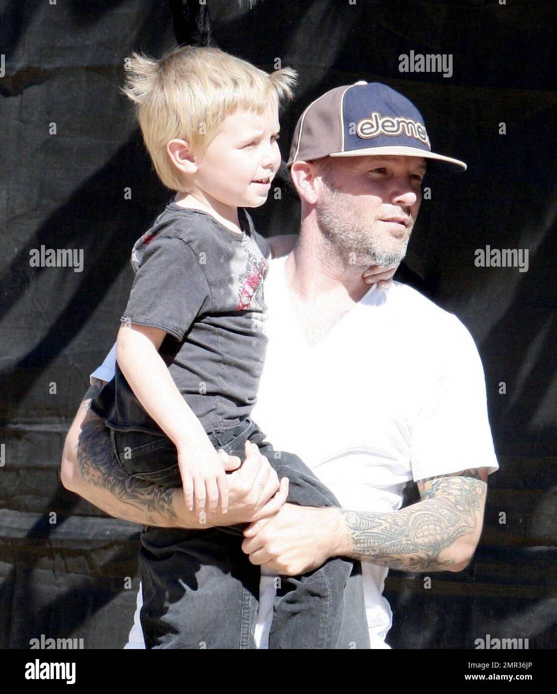 Rocker Fred Durst takes his son Dallas to the Pumpkin Patch in West ...