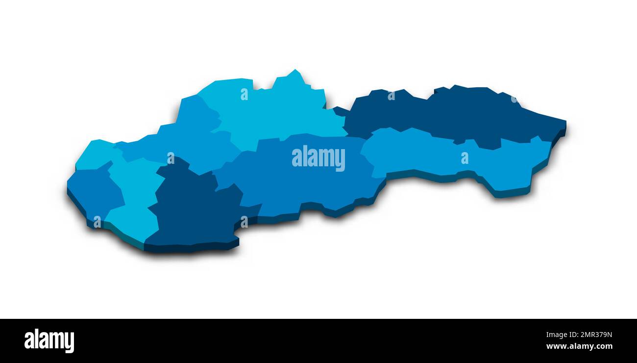 Slovakia political map of administrative divisions Stock Vector Image ...