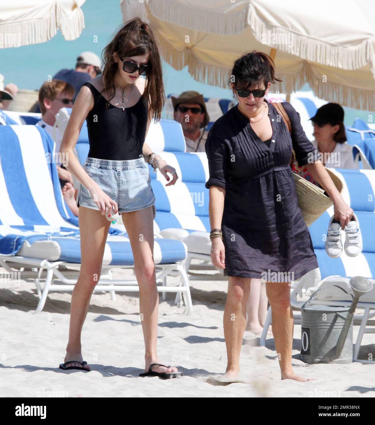 EXCLUSIVE!! British broadcaster Emma Freud hits the beach with her ...