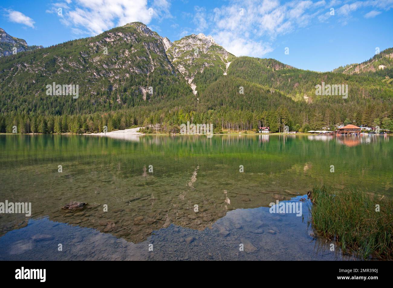 Dobbiaco lake, Pusteria Valley, Trentino-Alto Adige, Italy Stock Photo ...